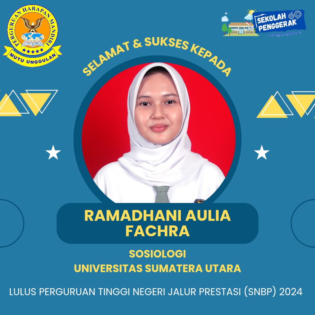 SELAMAT DAN SUKSES KEPADA RAMADHANI AULIA FACHRA - Sekolah Harapan Mandiri